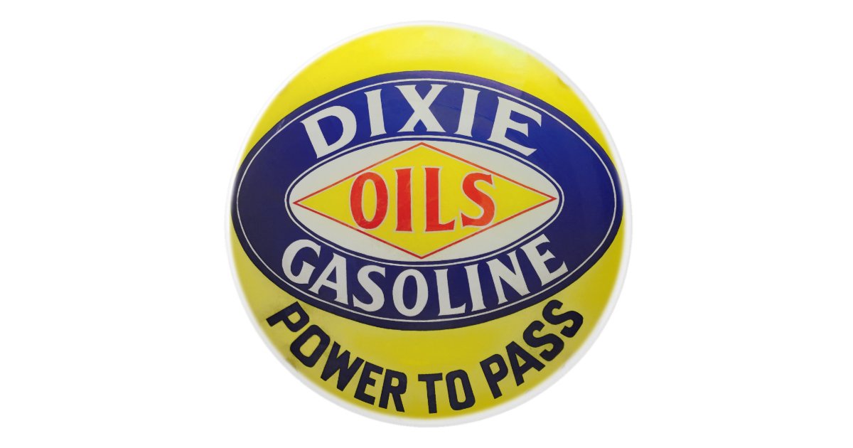 Vintage Gas Pump Dixie Oils Gasoline Hot Rod Era Ceramic Knob | Zazzle