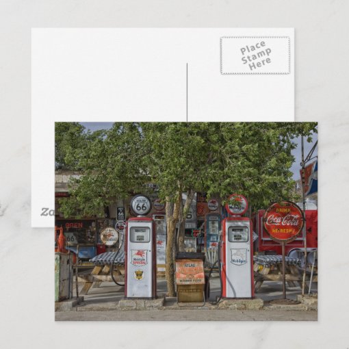 Vintage Gas Station photo Postcard | Zazzle