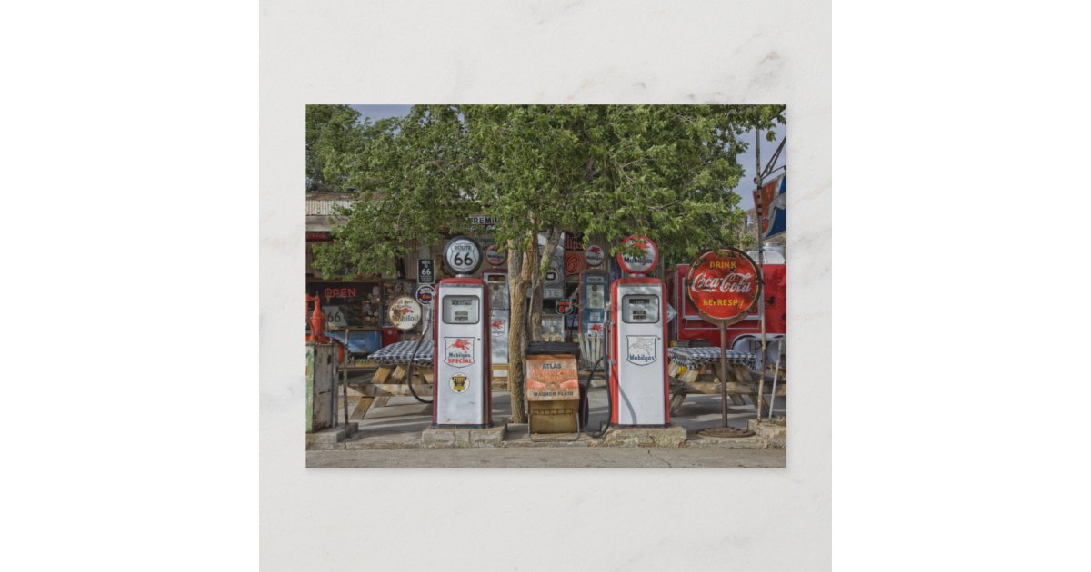 Vintage Gas Station photo Postcard | Zazzle