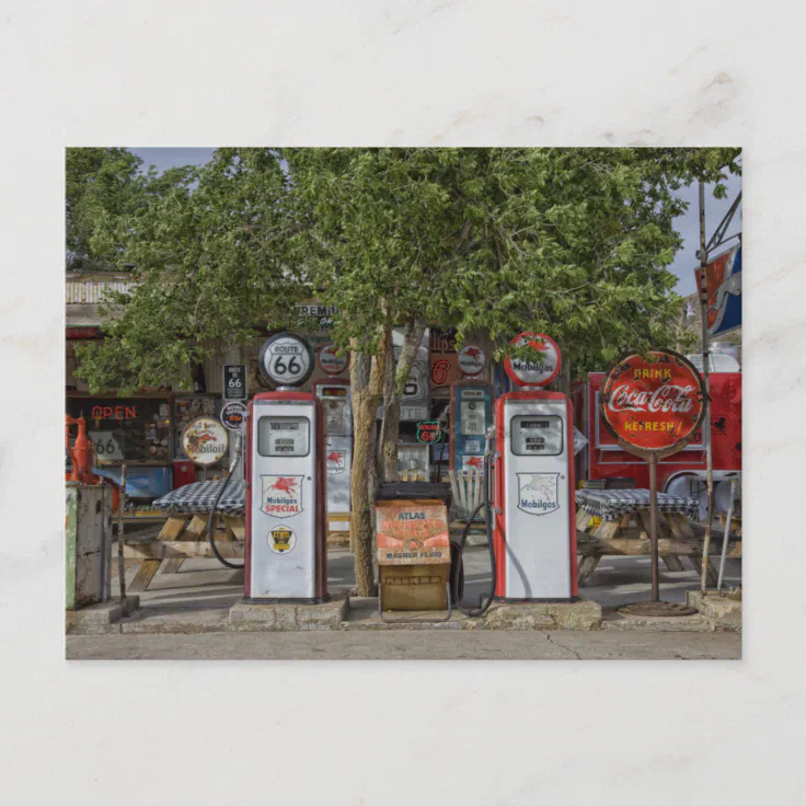 Vintage Gas Station photo Postcard | Zazzle