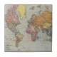 Vintage General Map of the World Tile | Zazzle