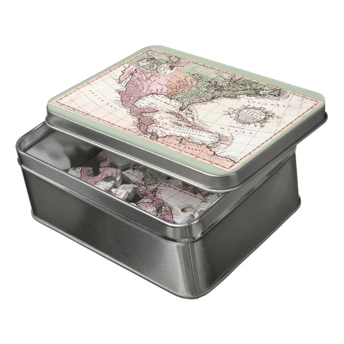 Vintage Geography New World Map Jigsaw Puzzle | Zazzle.com