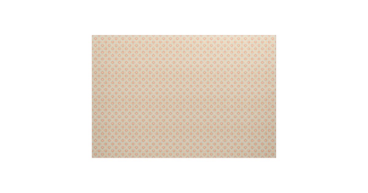 Vintage Geometric Circle Pattern Fabric | Zazzle