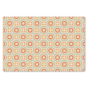 Vintage Geometric Circle Pattern Fabric | Zazzle