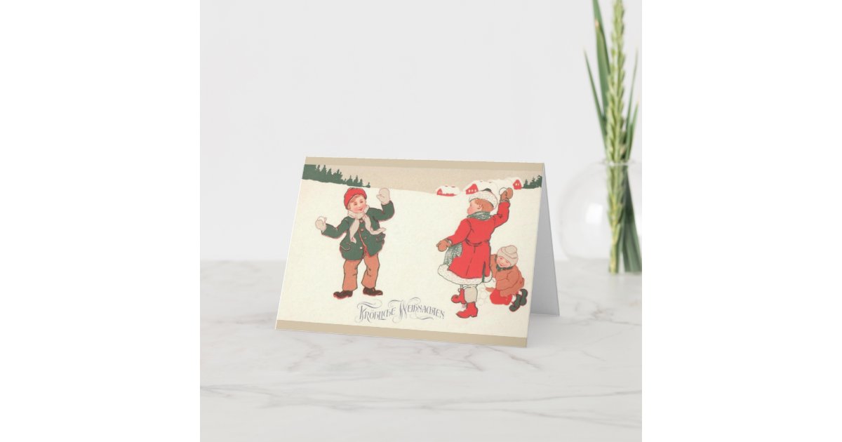Vintage German Christmas Greeting Card | Zazzle