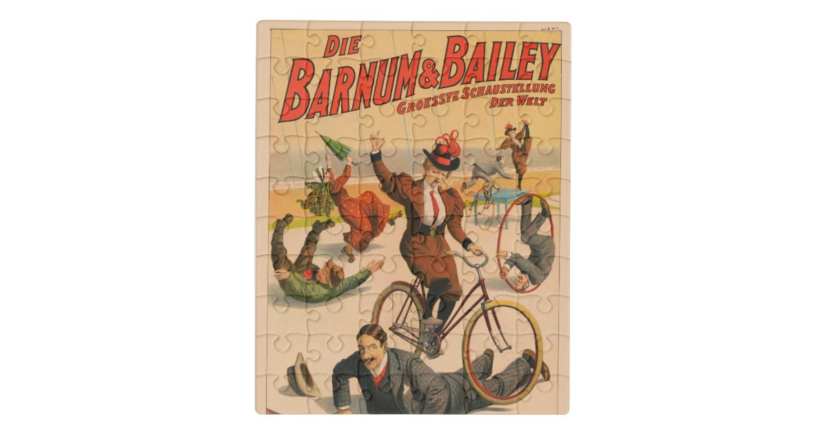 Vintage German Circus Poster Of Performers, 1900. Jigsaw Puzzle | Zazzle