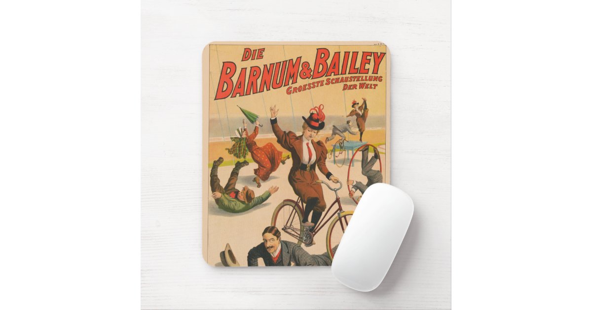 Vintage German Circus Poster Of Performers, 1900. Mouse Pad | Zazzle