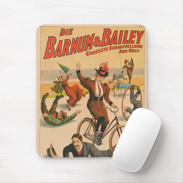 Vintage German Circus Poster Of Performers, 1900. Mouse Pad | Zazzle