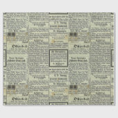 Vintage German newspaper gift paper | Zazzle
