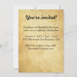 Vintage German Oktoberfest Custom Invitation | Zazzle