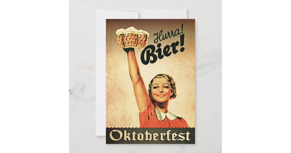Vintage German Oktoberfest Custom Invitation | Zazzle