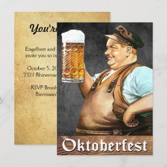 Vintage German Oktoberfest Invitation | Zazzle