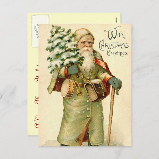 Vintage German Santa Postcard | Zazzle