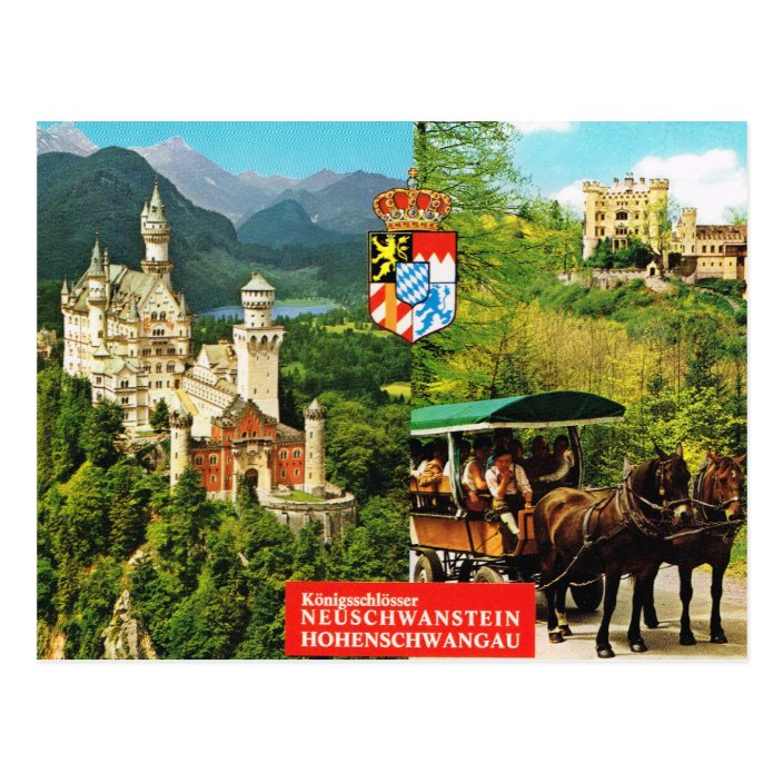 Vintage Germany, Vintage germany, Neuschwanstein Postcard | Zazzle.com