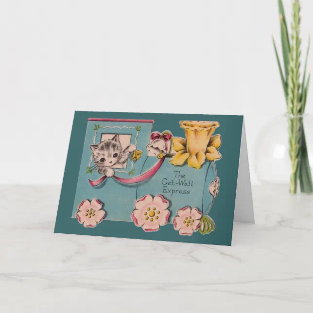 Vintage Get Well Greeting Card | Zazzle
