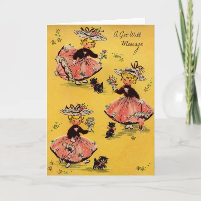 Vintage Get Well Greeting Card | Zazzle