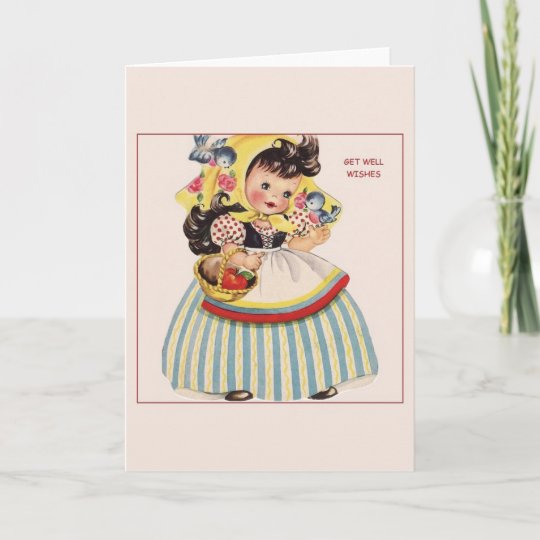 Vintage Get Well Greeting Card | Zazzle.com