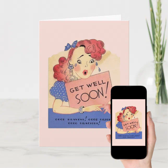Vintage Get Well Soon Card | Zazzle