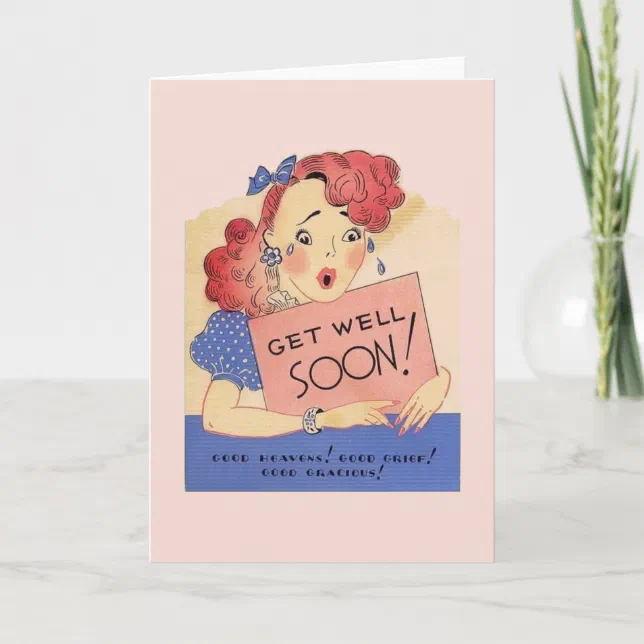 Vintage Get Well Soon Card | Zazzle