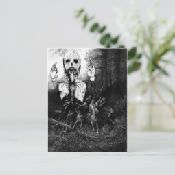 Vintage Ghost Illustration Postcard | Zazzle
