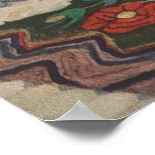 Vintage Girl, Child Doing Laundry Hanging Clothes Poster | Zazzle