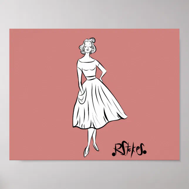 Vintage Girl Poster | Zazzle