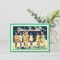 Vintage Girl's Weekend Beach Party Invitation | Zazzle