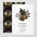 Vintage Glam Amber Raven Gothic Bridal Shower Invi Invitation | Zazzle