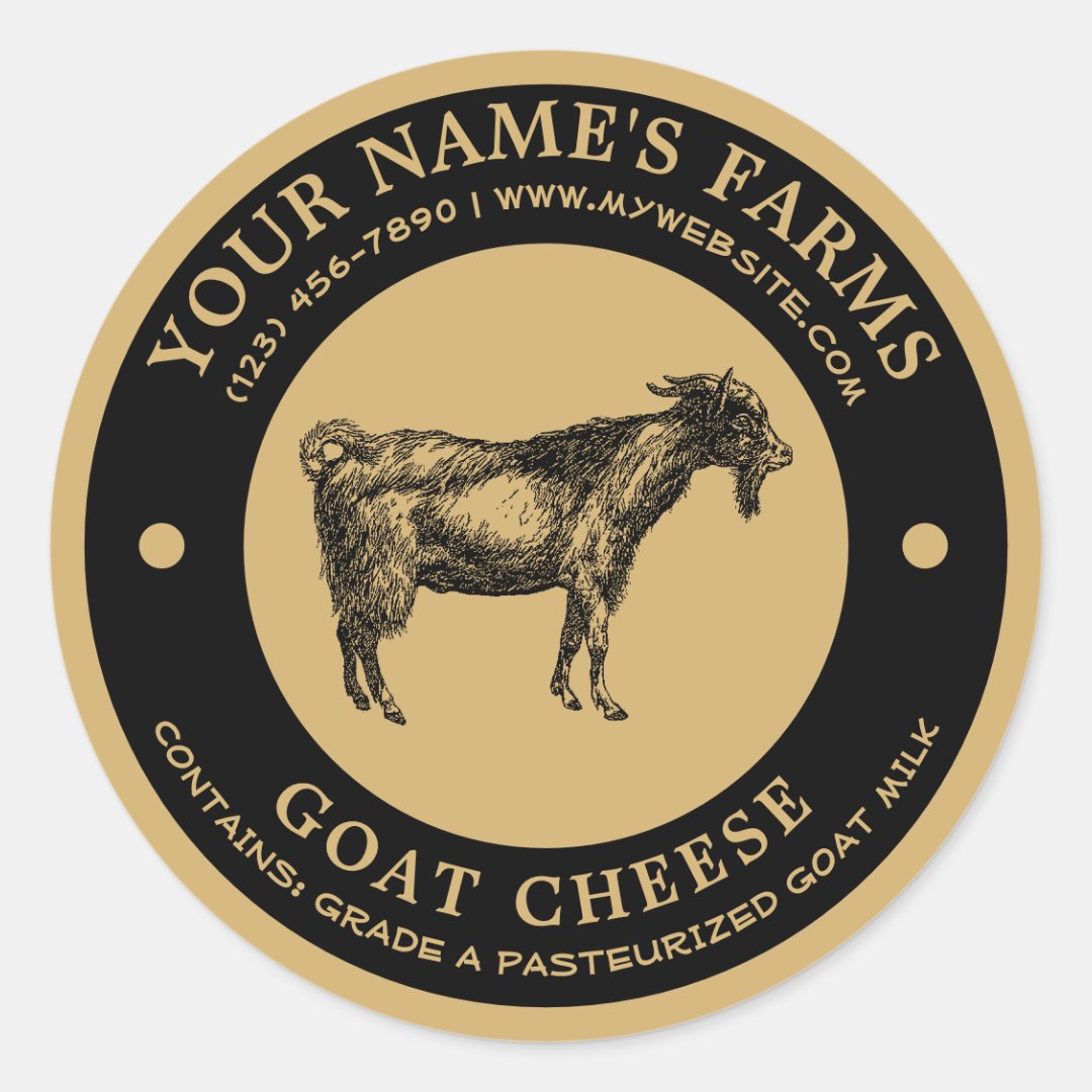 Vintage Goat Cheese Label Template | Zazzle