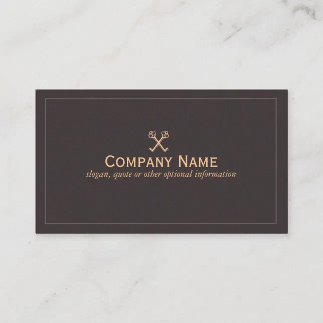 Vintage Gold Crossed Keys Business Card | Zazzle