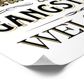 Vintage Gold FLAPPERS GANGSTERS WELCOME Sign | Zazzle