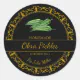 Vintage Gold Homemade Okra Pickles Label | Black | Zazzle