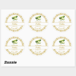 Vintage Gold Homemade Pickles Label | Zazzle
