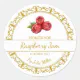 Vintage Gold Homemade Raspberry Jam Label | Zazzle