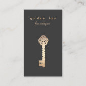 Vintage Gold Key Business Card | Zazzle