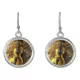 Vintage Gold Violin On Gold Musical Cords, Earrings | Zazzle