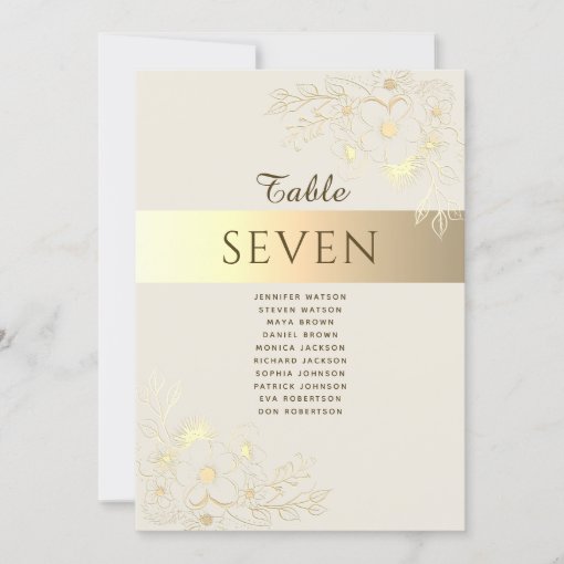 Vintage Gold Wedding Seating Chart | Zazzle