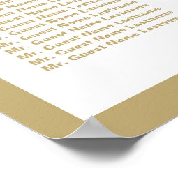 Vintage Gold Wedding Seating Chart | Poster | Zazzle