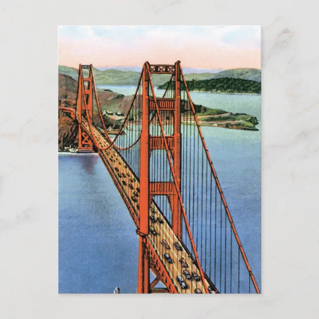 Vintage Golden Gate Bridge Postcard | Zazzle