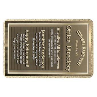 Vintage Golden Sign Retirement Gift Magnet | Zazzle