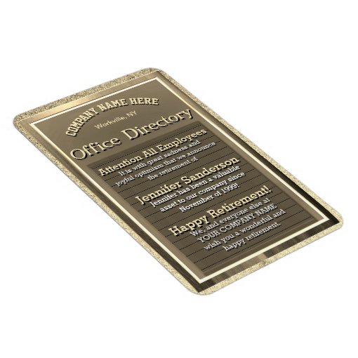 Vintage Golden Sign Retirement Gift Magnet | Zazzle