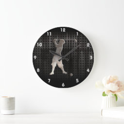 Vintage Golfer; Cool Large Clock | Zazzle