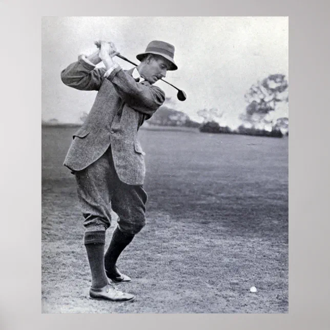 Vintage Golfer: Harry Vardon Poster | Zazzle