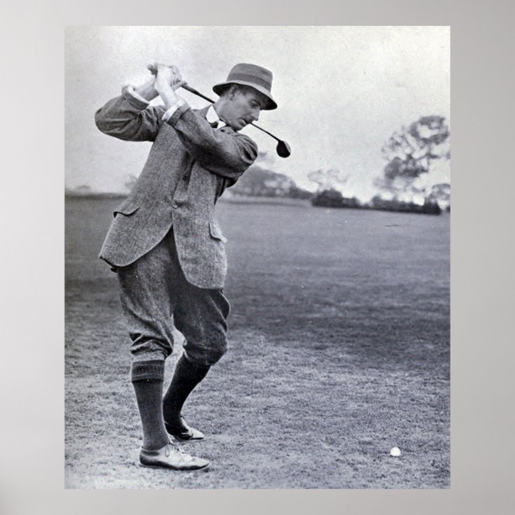 Vintage Golfer: Harry Vardon Poster | Zazzle