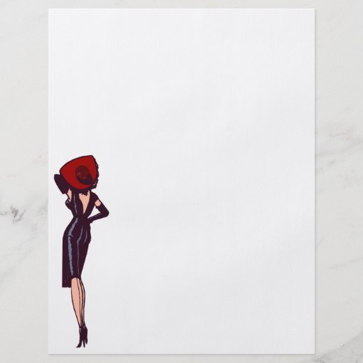 Vintage Gorgeous Glamor Girl Retro Pinup Flyer Zazzle