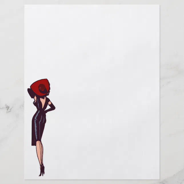 Vintage Gorgeous Glamor Girl Retro Pinup Flyer Zazzle