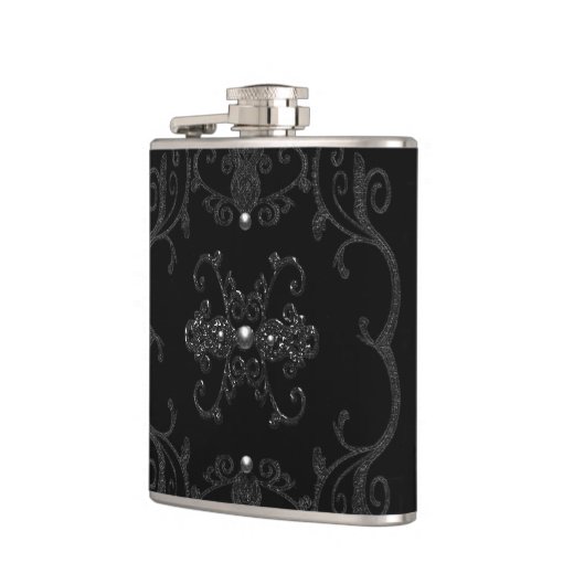 Vintage Gothic Elegance Jewels Flask | Zazzle