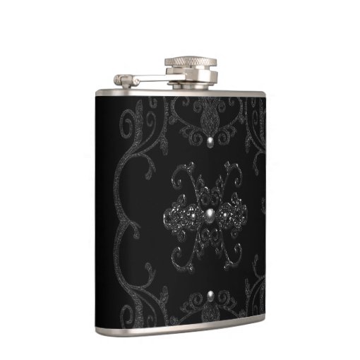 Vintage Gothic Elegance Jewels Flask | Zazzle