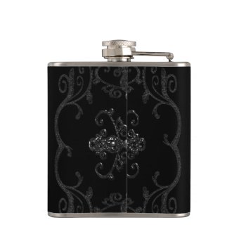 Vintage Gothic Elegance Jewels Flask | Zazzle