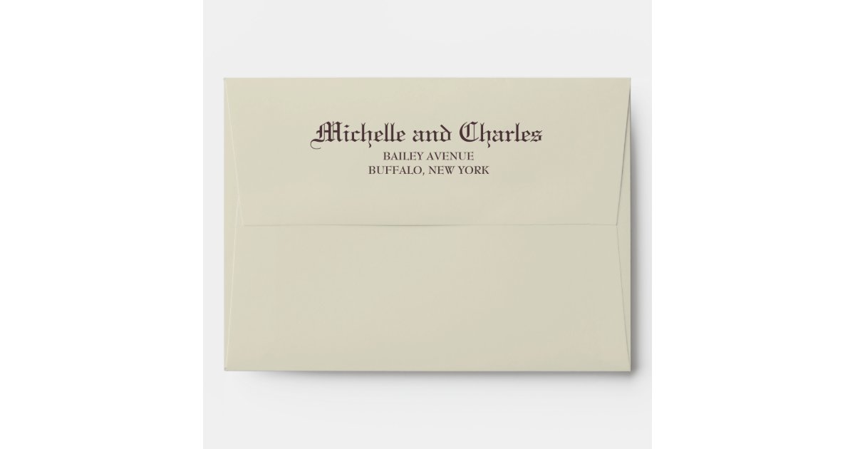 Vintage Gothic Wedding Envelope | Zazzle